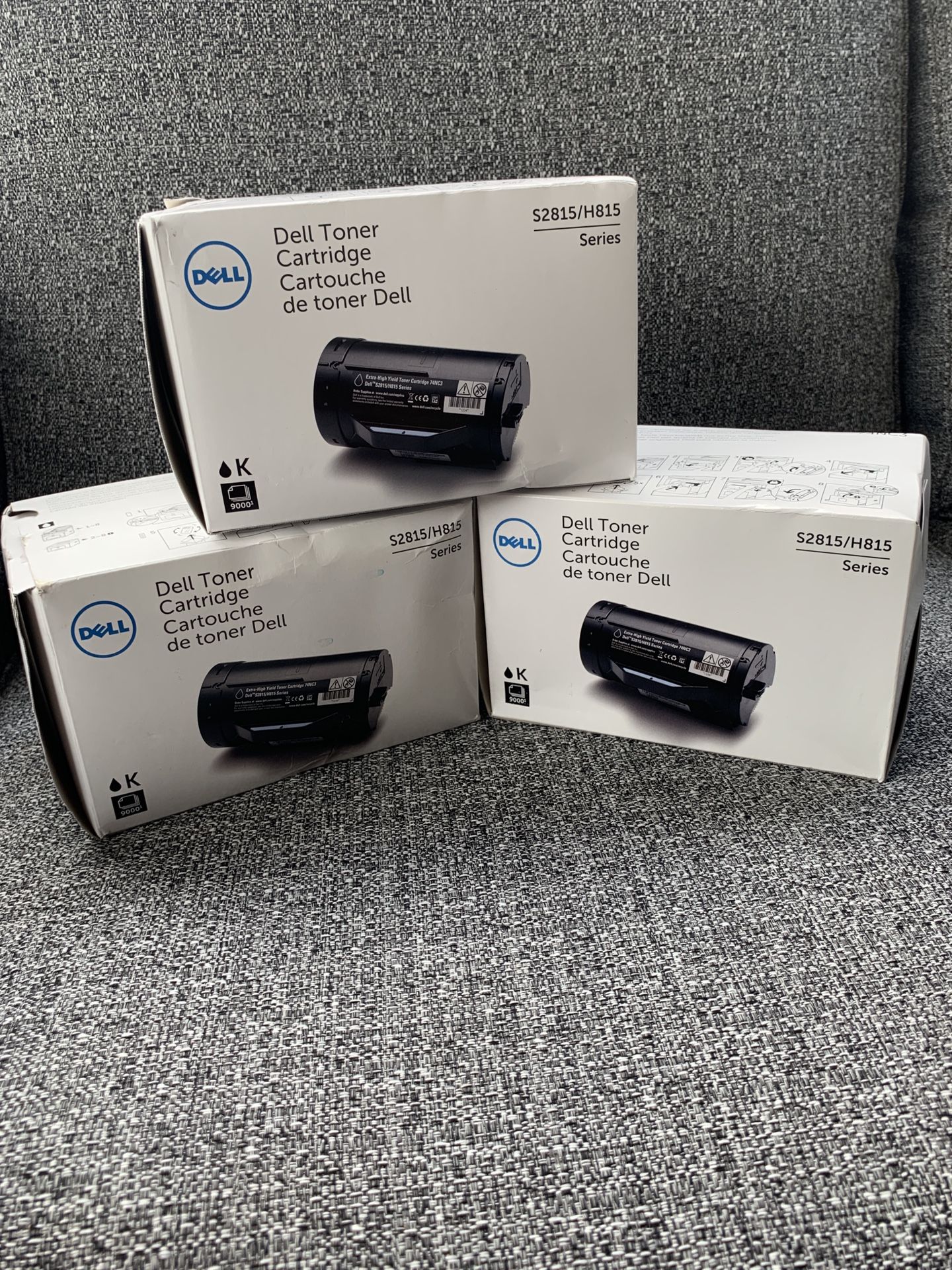 (3) DELL S2815/H815 EXTRA HIGH YIELD TONER 9000 PG 74NC3! for Sale in ...