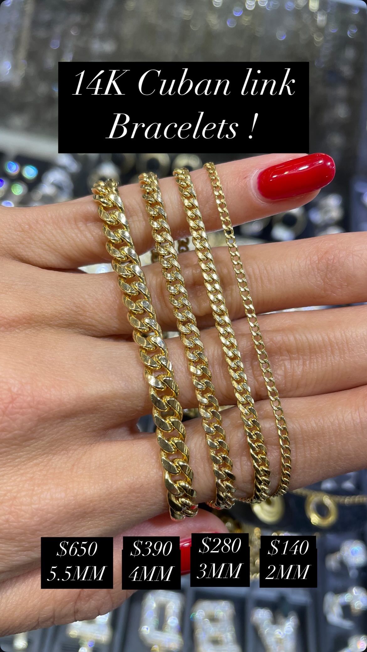 14K 2.5MM Cuban Link Bracelet for Sale in Los Angeles, CA - OfferUp