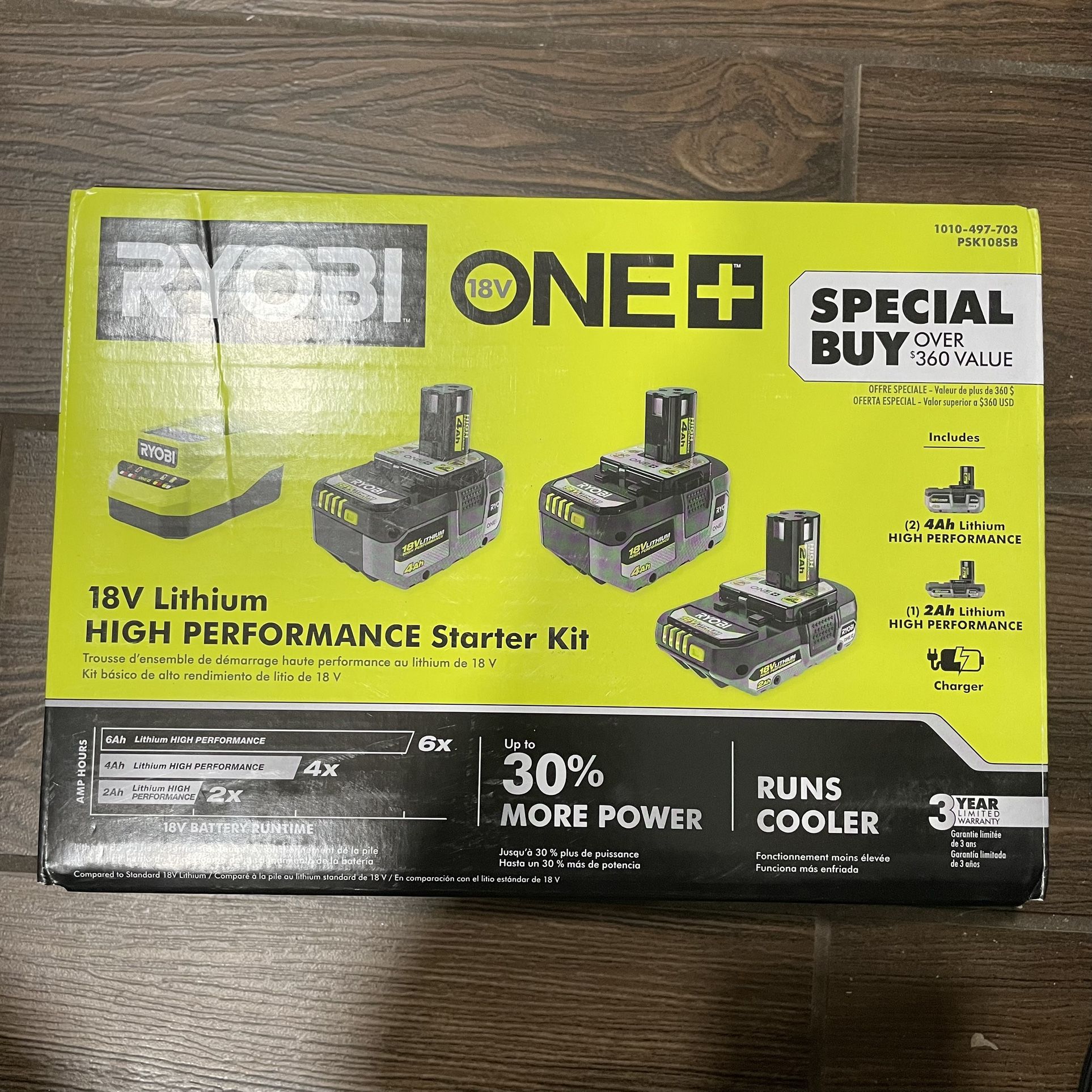 Ryobi 18v Battery 4ah Lithium High Performance (2) and 2ah Lithium High ...