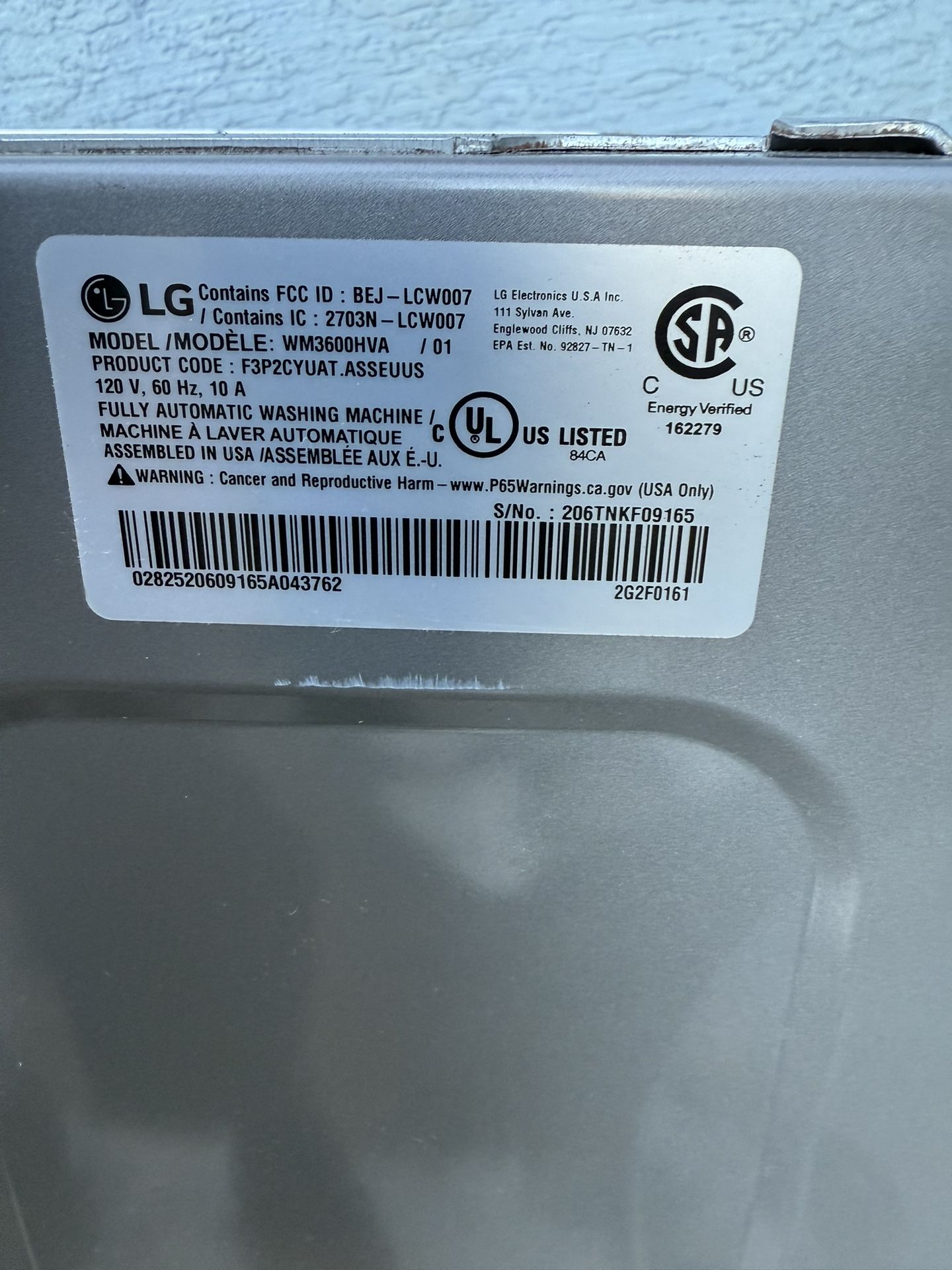 LG WM3600 Washer Complete Shell for Sale in San Diego, CA - OfferUp