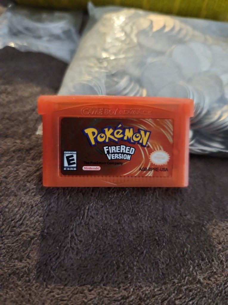 Pokemon Fire Red Cartridge Gba