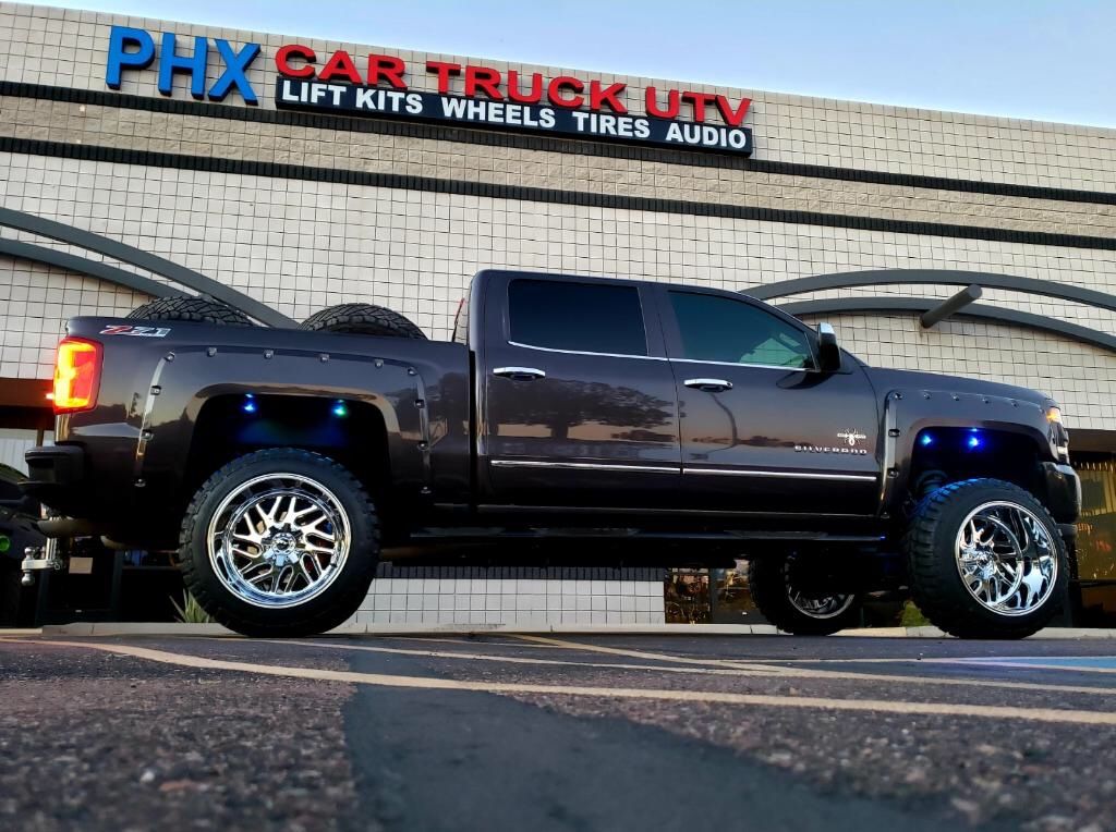 7” Lift Kit 22x12 Chrome Wheels & 35x12.50-22 LT Tires Installation 07 ...