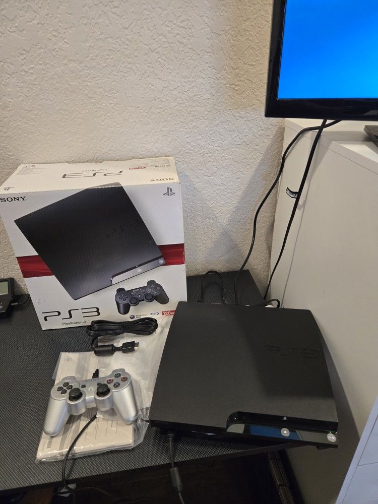 Sony PlayStation 3 PS3 Slim 120GB Complete in Box for Sale in Phoenix ...