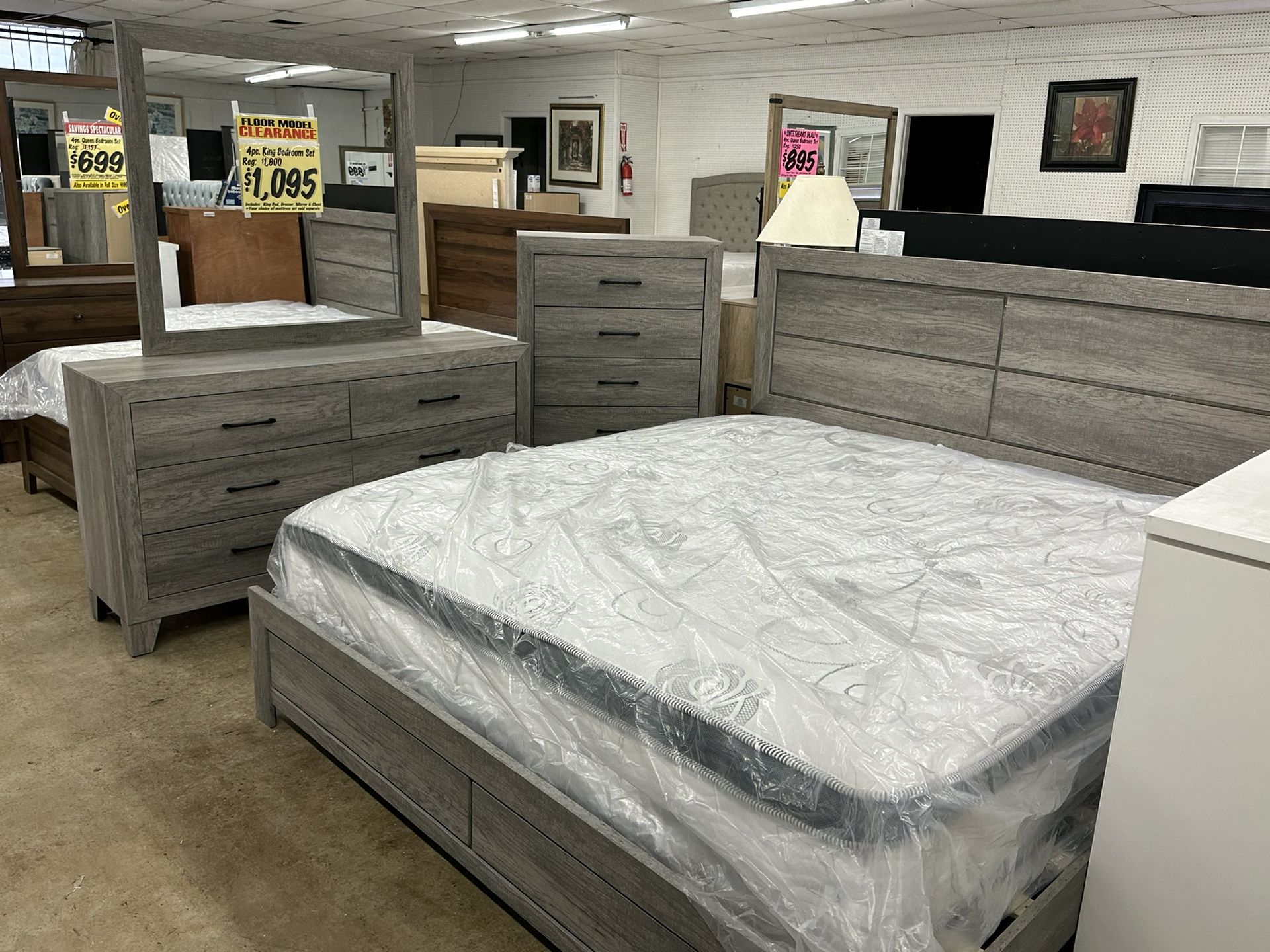 Brand New KING 4pc. Bedroom Set with Chest! (Reg. $1,600) for Sale in ...