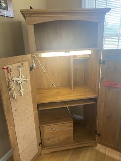 Missions Style Computer Armoire Workstation for Sale in Hopewell, NY ...
