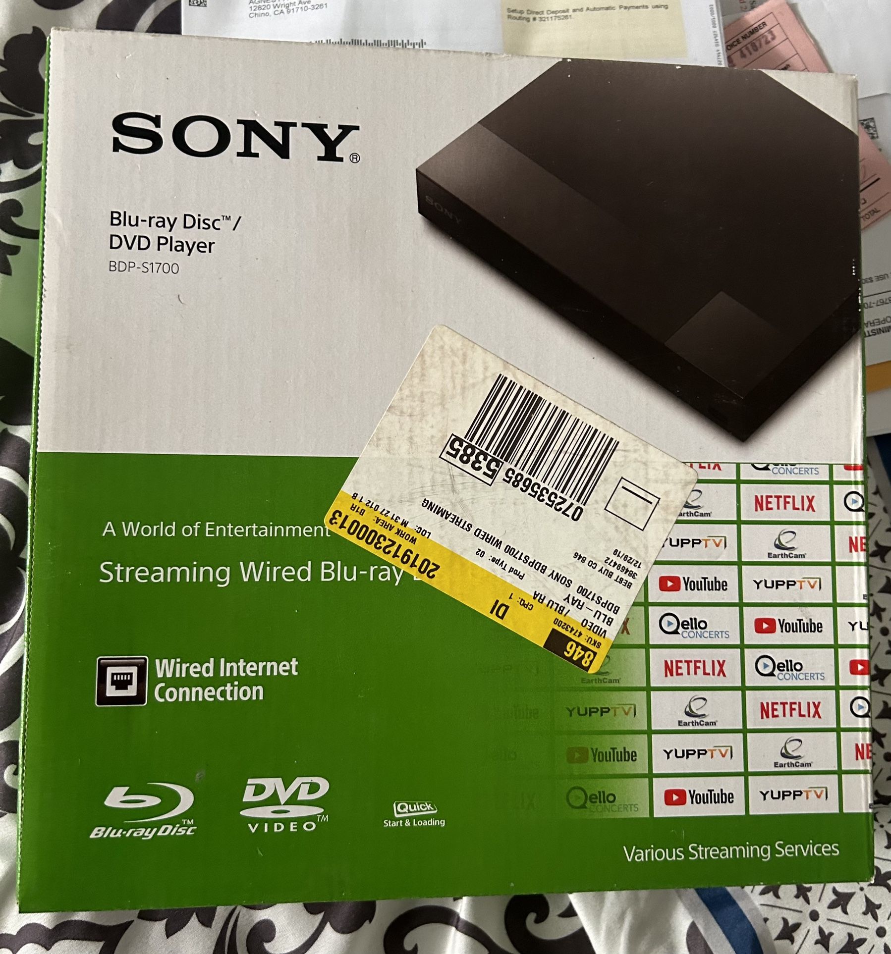 Sony Blue ray Dvd Player for Sale in Chino, CA - OfferUp