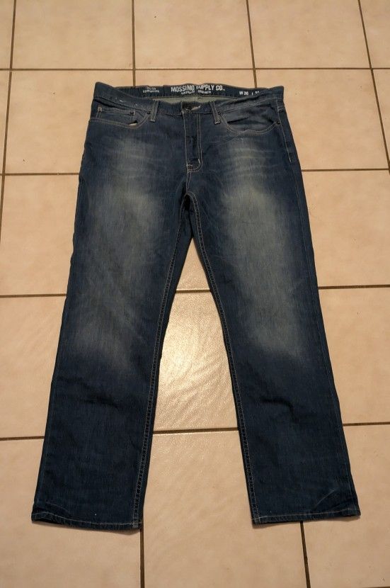 Jeans Mossimo Mens Jeans 36" Waist 39" Length Inseam 29" Slim Straight ...
