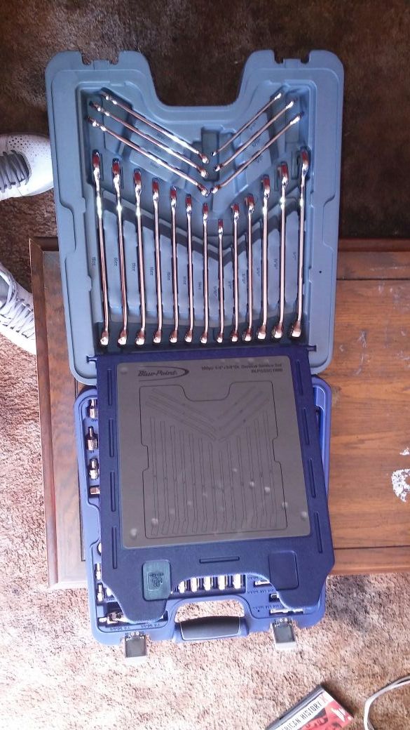 Blue point 100 piece 1/4 and 3/8 Drive general service set BLPGSSC100B ...