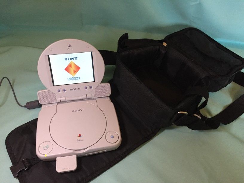 RARE PS1 PSONE Slim with LCD Bundle and Carrying Case - Like New! for ...
