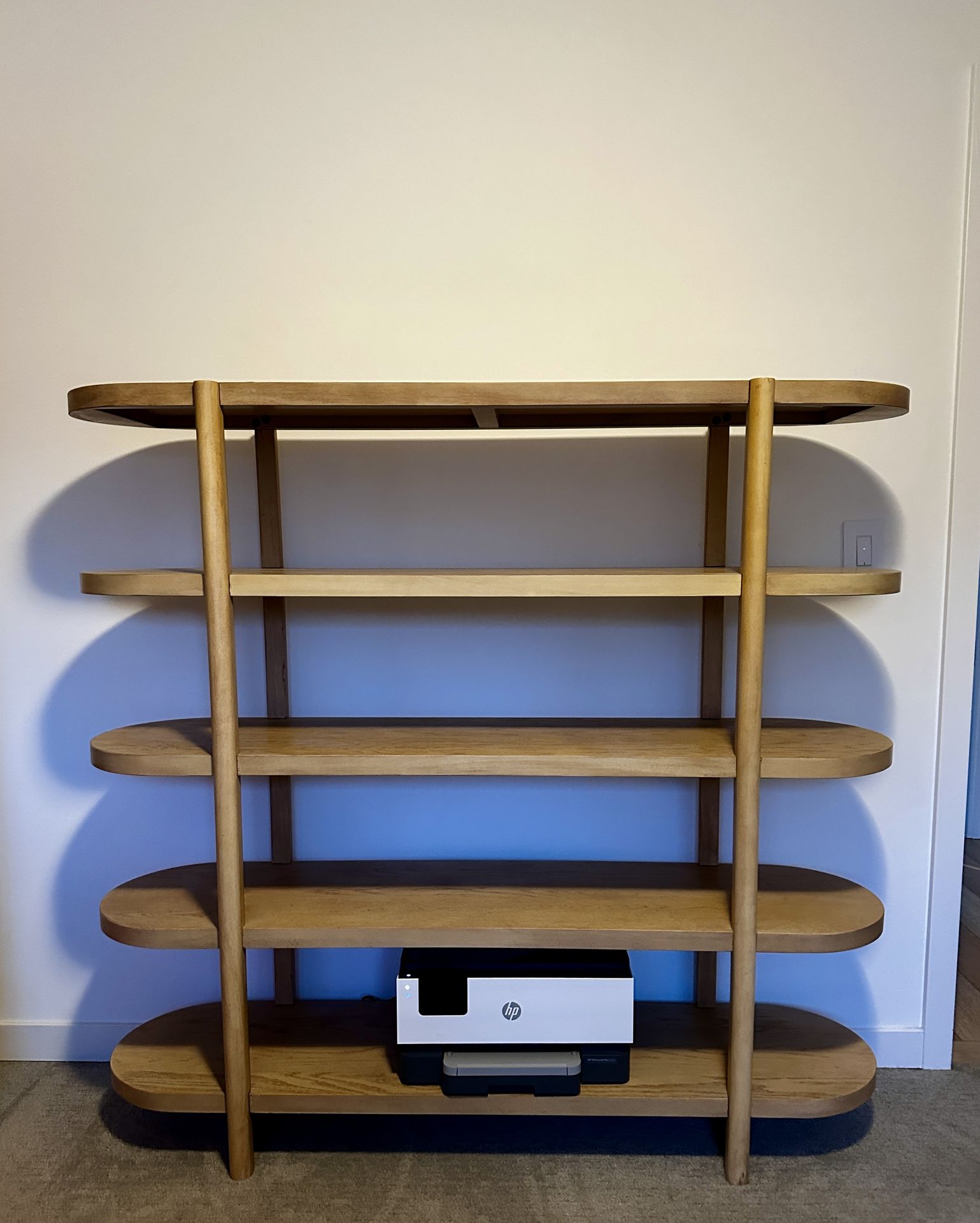 Modern Large Wood Bookshelf with 5 Oval Shelves for Sale in Seattle, WA ...