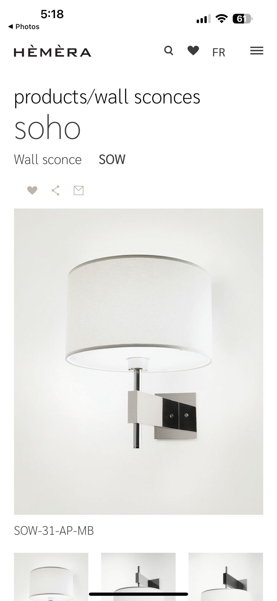 HEMERA SOHO WALL SCONCES - Price For Each for Sale in Miami, FL - OfferUp