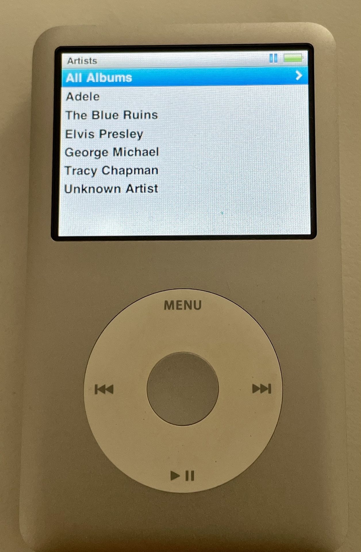 Apple iPod Classic Model 6th Generation A1238 Silver 120GB for Sale in ...