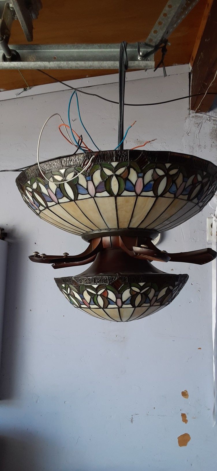 Stained Glass Ceiling Fan with sconces for Sale in Garden Grove, CA ...