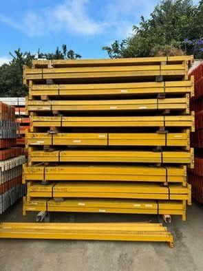 Used Pallet Rack Beams 3" x 96" Yellow- Used Warehouse Racking ...
