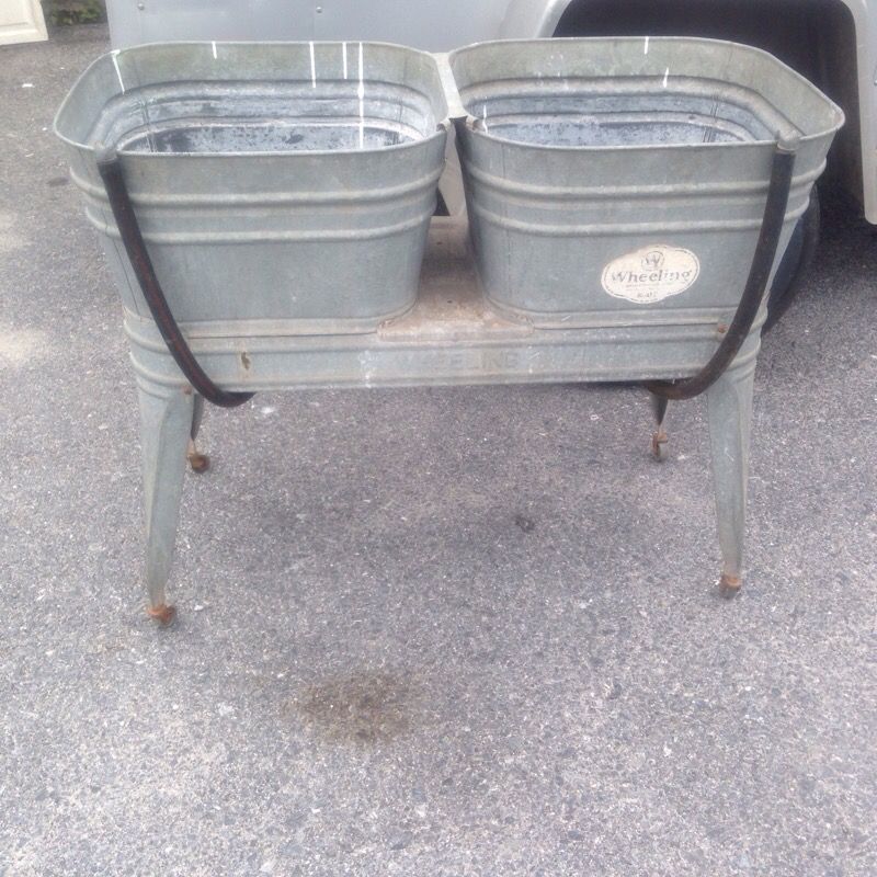 Wheeling Galvanized Double Wash Tub for Sale in Dover, PA - OfferUp