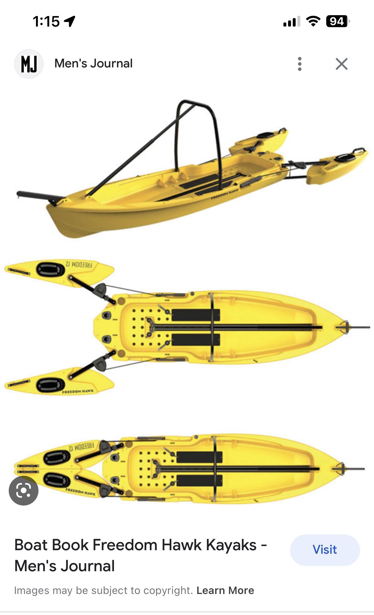 Freedom Hawk Ultralight- Stand Up Fishing Kayak for Sale in Federal Way ...