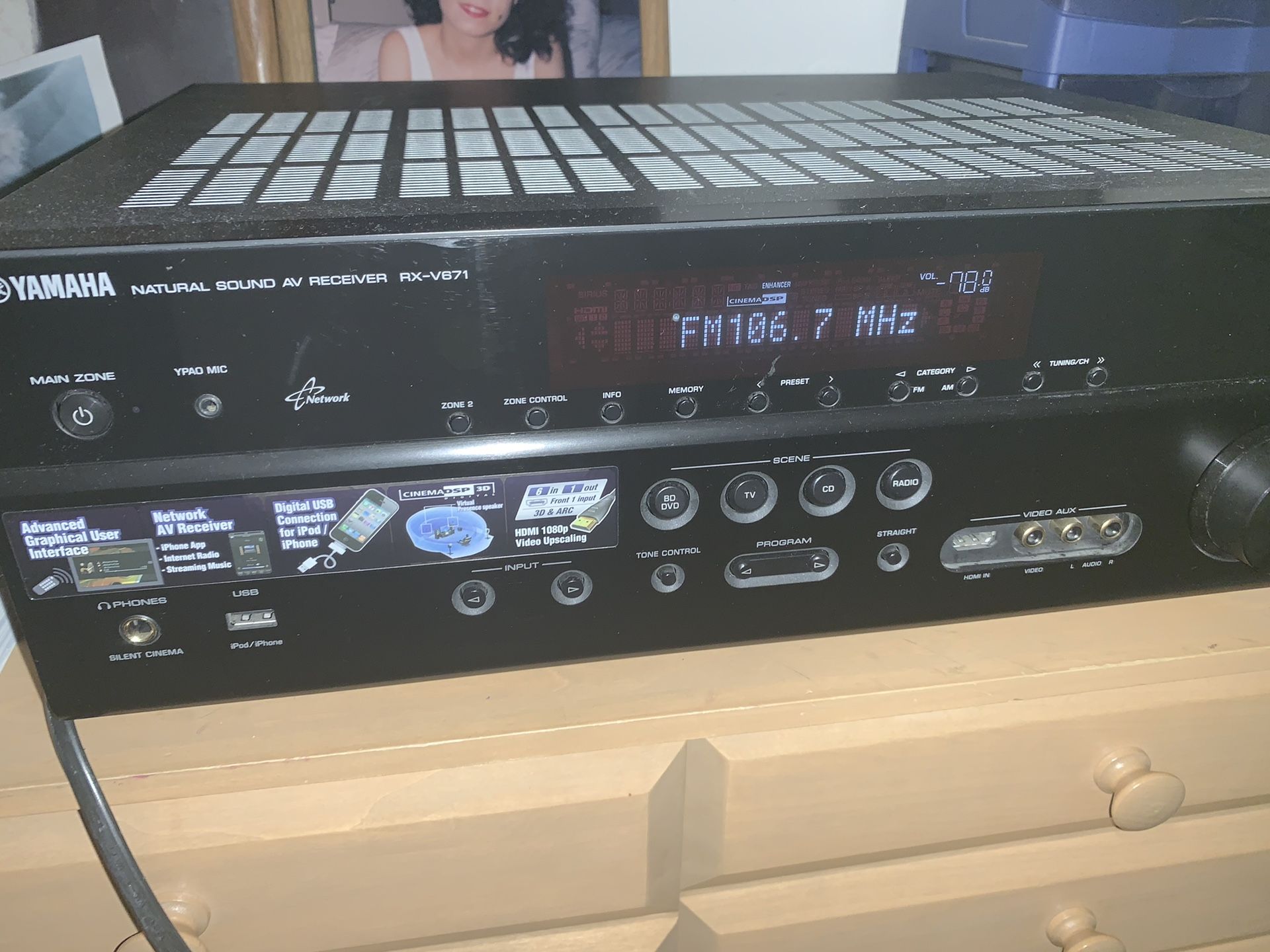Yamaha RX-V671 Natural Sound AV receiver for Sale in Orlando, FL - OfferUp
