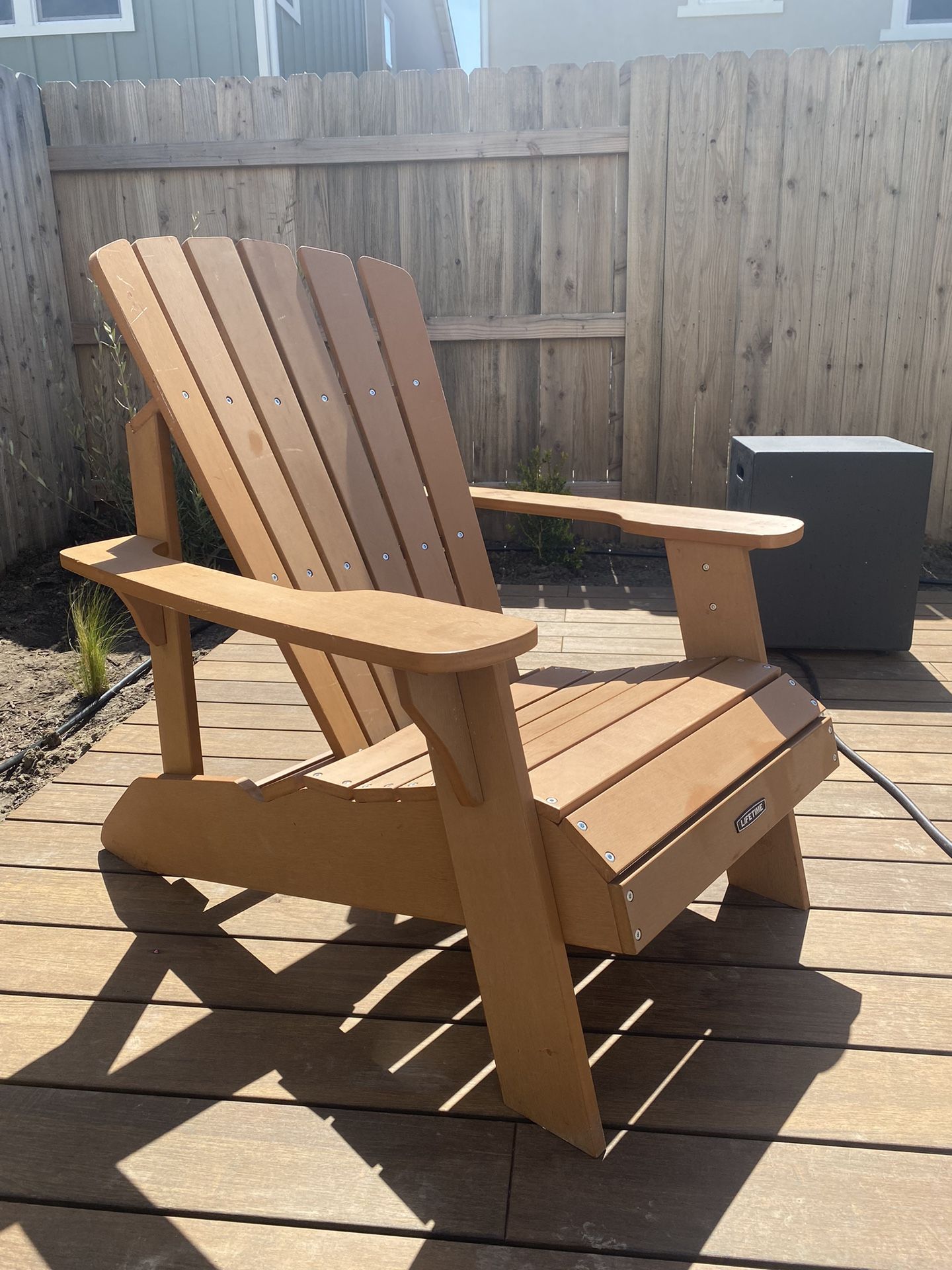 Lifetime Polywood Adirondack Chairs - 3 Chairs Plus Side Table for Sale ...