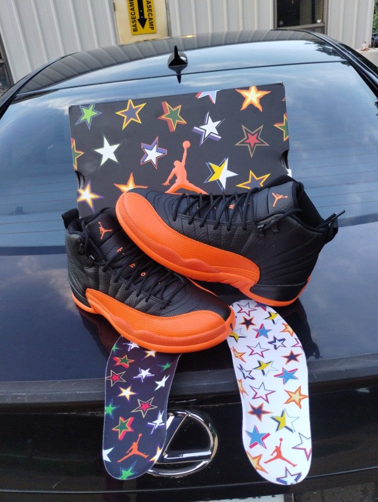 $320 Local Pickup Air Jordan 12 Black Brilliant Orange WNBA All-Star ...