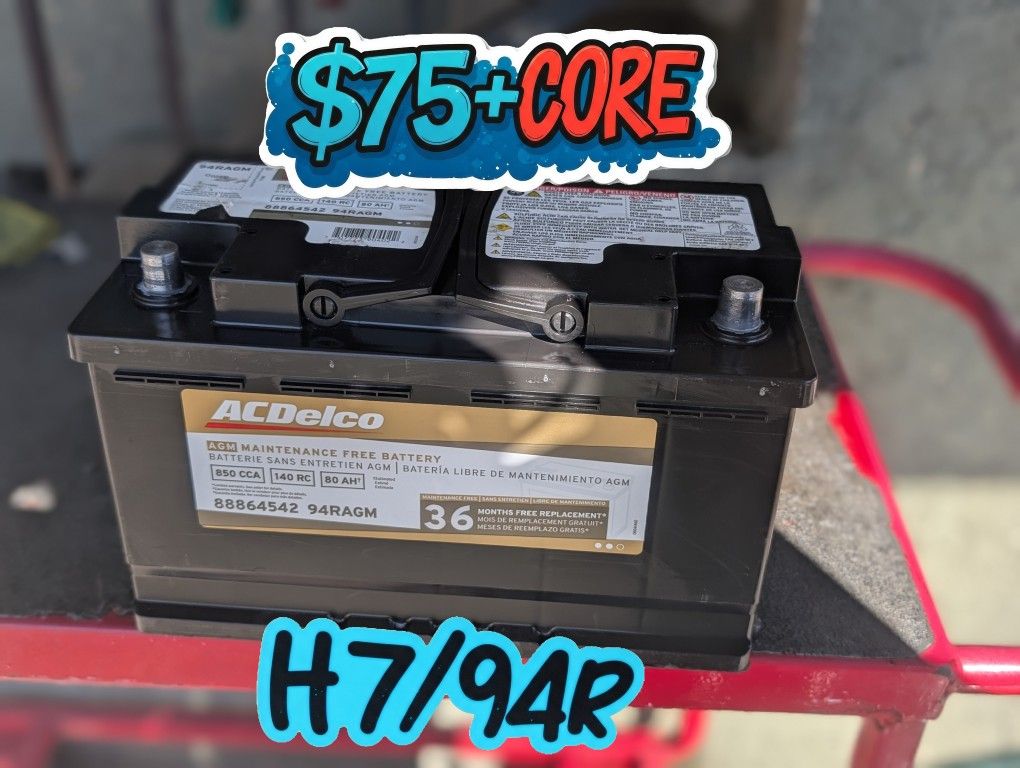 AGM Car Battery / Group Size 94r/H7 for Sale in Los Angeles, CA - OfferUp