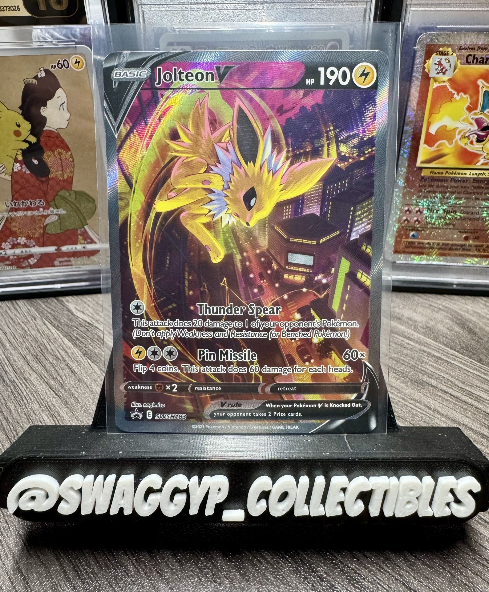 Jolteon V SWSH183 VMAX Premium Coll. - Pokémon TCG Holo Black Star Promo*NM for Sale in Long ...
