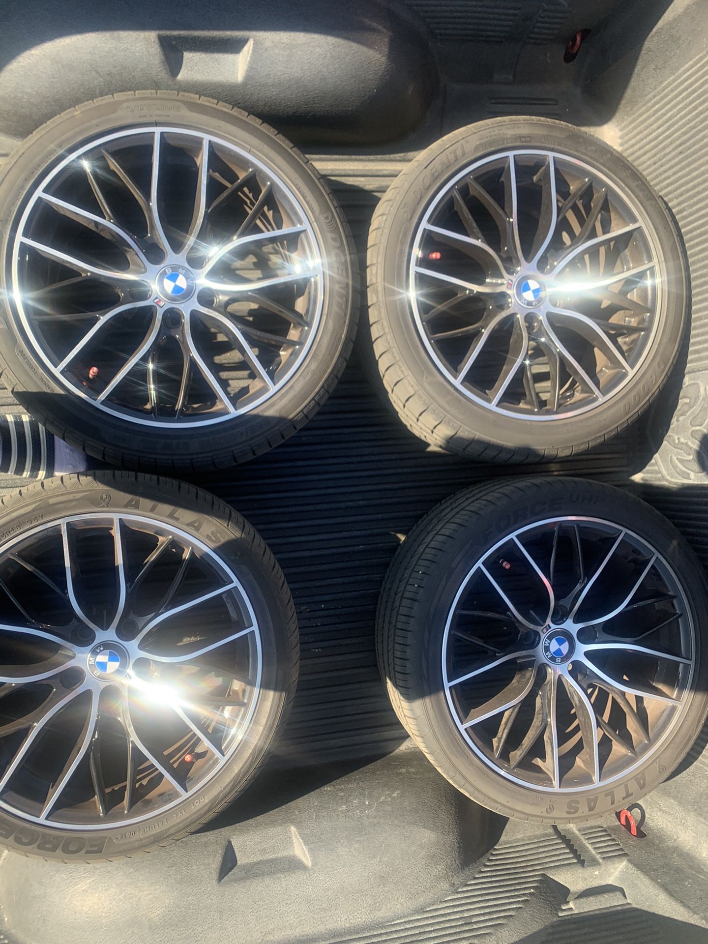 3 series BMW rims and tires! Like new! 18” Off set front & rear for ...