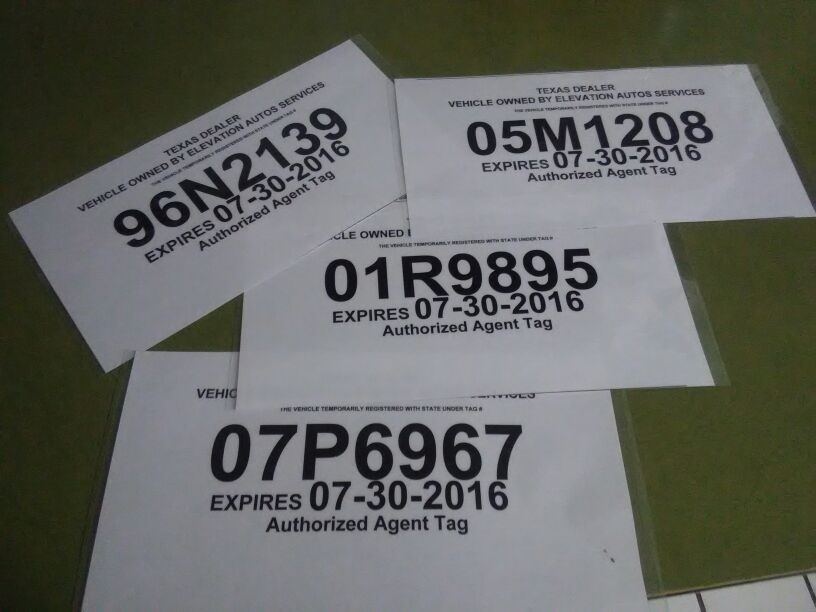 TEMPORARY PLATES placas For Sale In Garland TX OfferUp