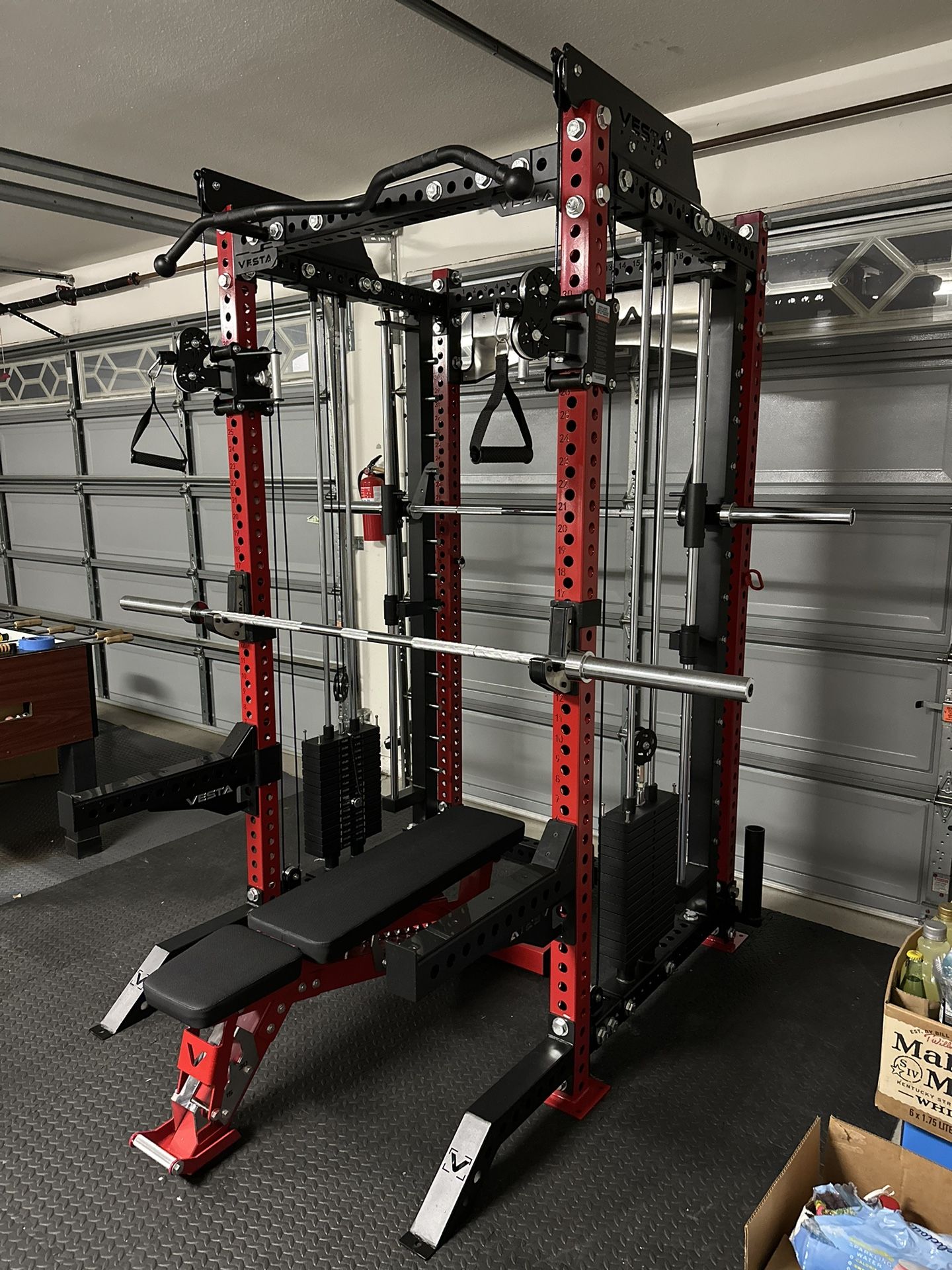 PRO SERIES Ultimate 3-1 Half Rack Functional Trainer w/Smith Machine ...