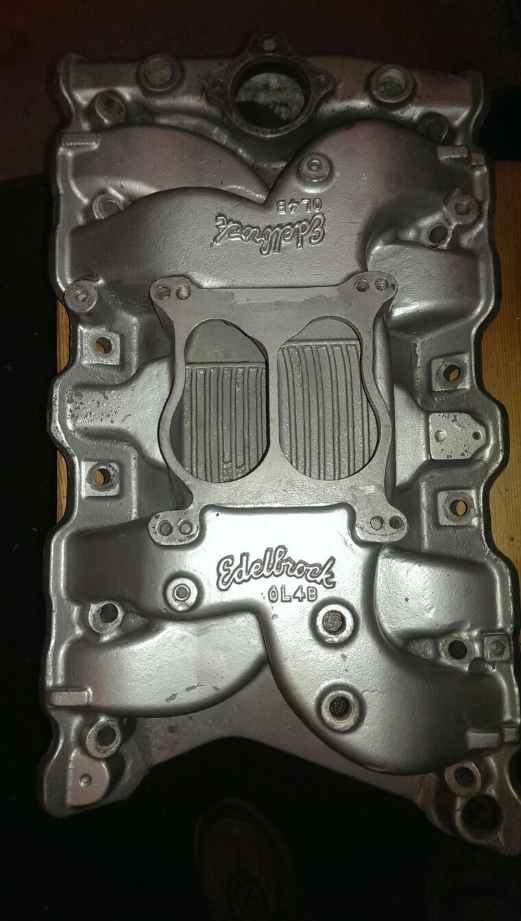 Edelbrock OL4B Vintage Aluminum Intake Manifold Small Block Olds-Buddy ...