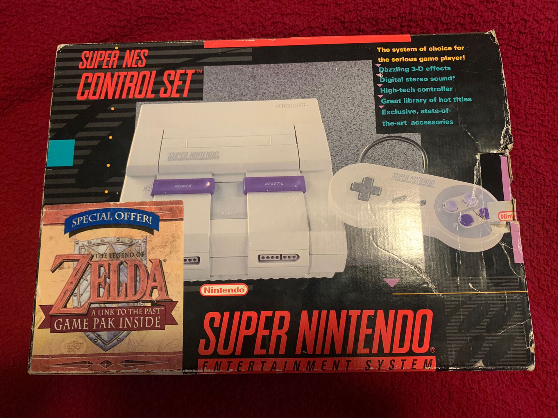 ZELDA Link To The Past SNES Super Nintendo + Matching Serial Numbers ...