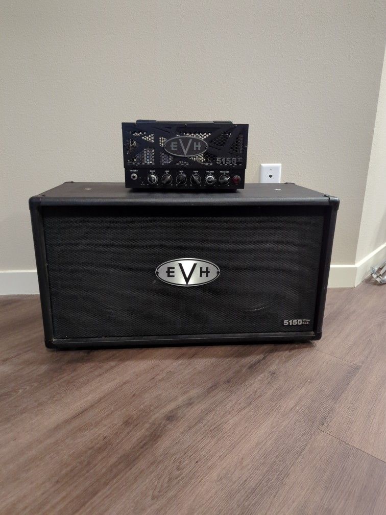 EVH 5150 III LBX Stealth Guitar Amp & EVH 6L6 2x12 Cabinet for Sale in ...