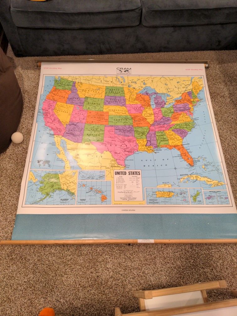 Old School Roll Up Map for Sale in Tacoma, WA - OfferUp
