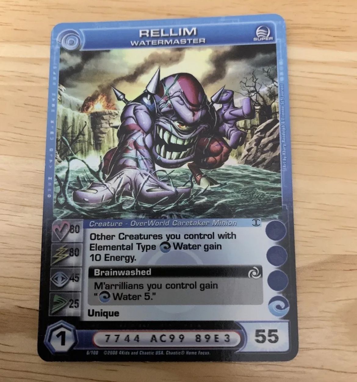 Chaotic Rellim Watermaster Super Rare Max Energy, High Power, Mid Speed ...