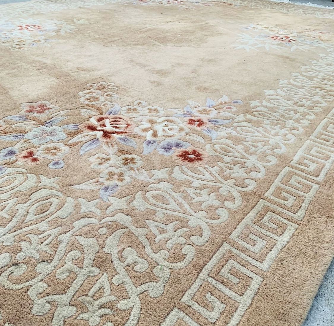 VINTAGE BROWN TAN MULTIPATTERN CHEN CHU COLLECTION RUG for Sale in ...