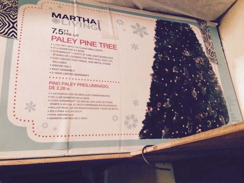 Martha Stewart Living 7.5ft Pre-lit Paley Pine Christmas Tree for Sale ...