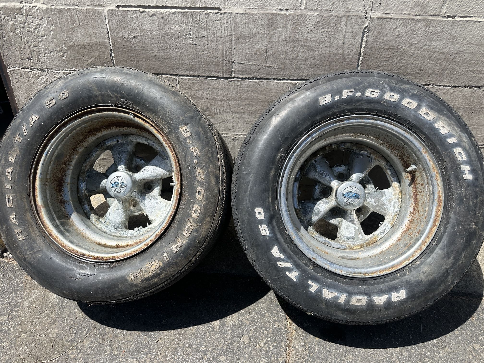 Two Cragar SS 15x10 Chrome rims and caps 5 on 4.75 lugs for Sale in ...