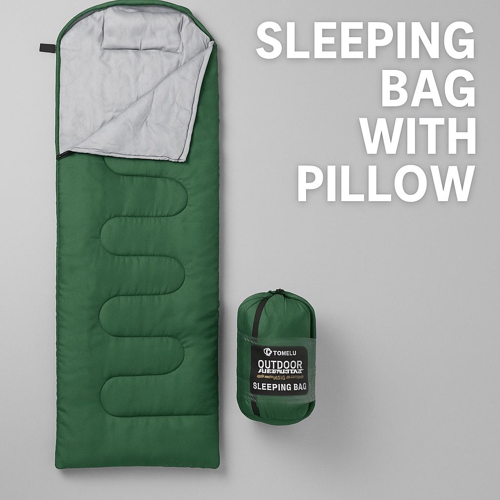 Torelli Sleeping Bag with Built-in Pillow – Lightweight & Compact for ...