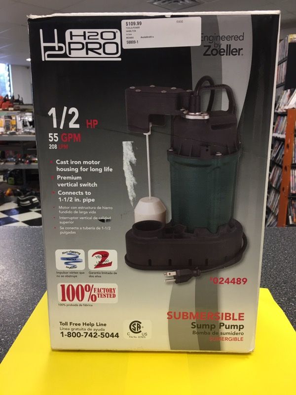 H20 Pro Self priming Cast Iron Submersible Sump Pump for Sale in ...