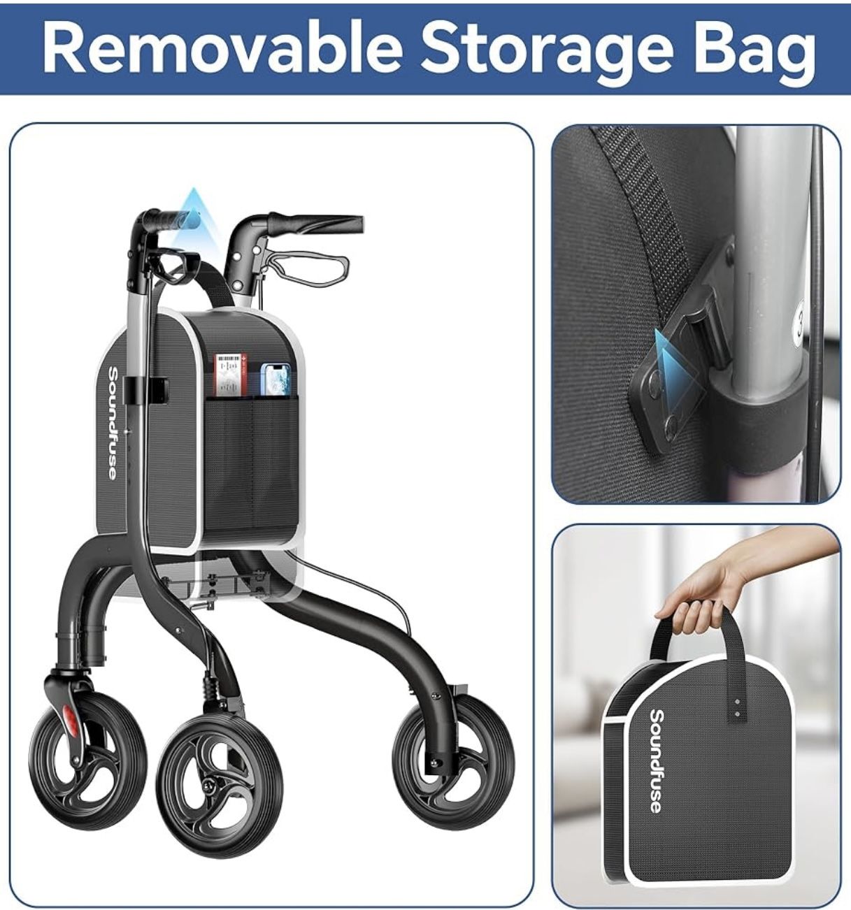 Soundfuse 3 Wheel Walker for Seniors, - brand new in box Down from $138 ...