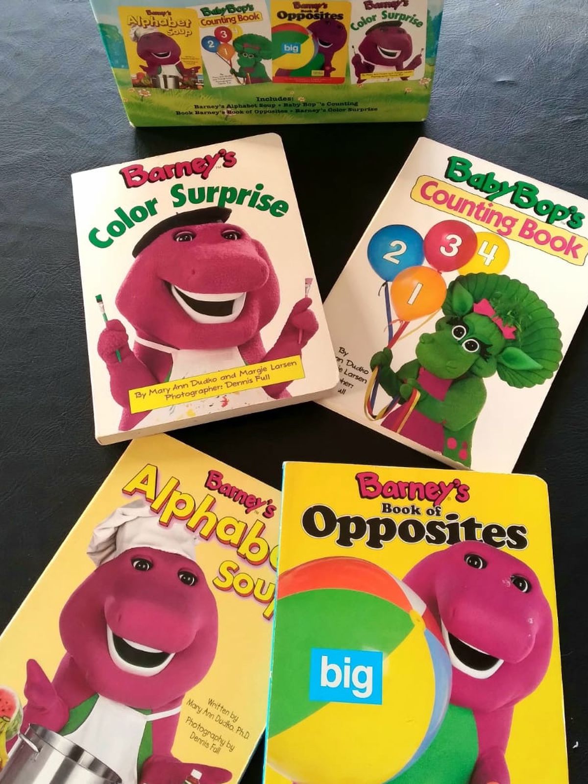 Barneys Lets Learn Book Set Hardcover Early Learning Children Kids 1993 ...