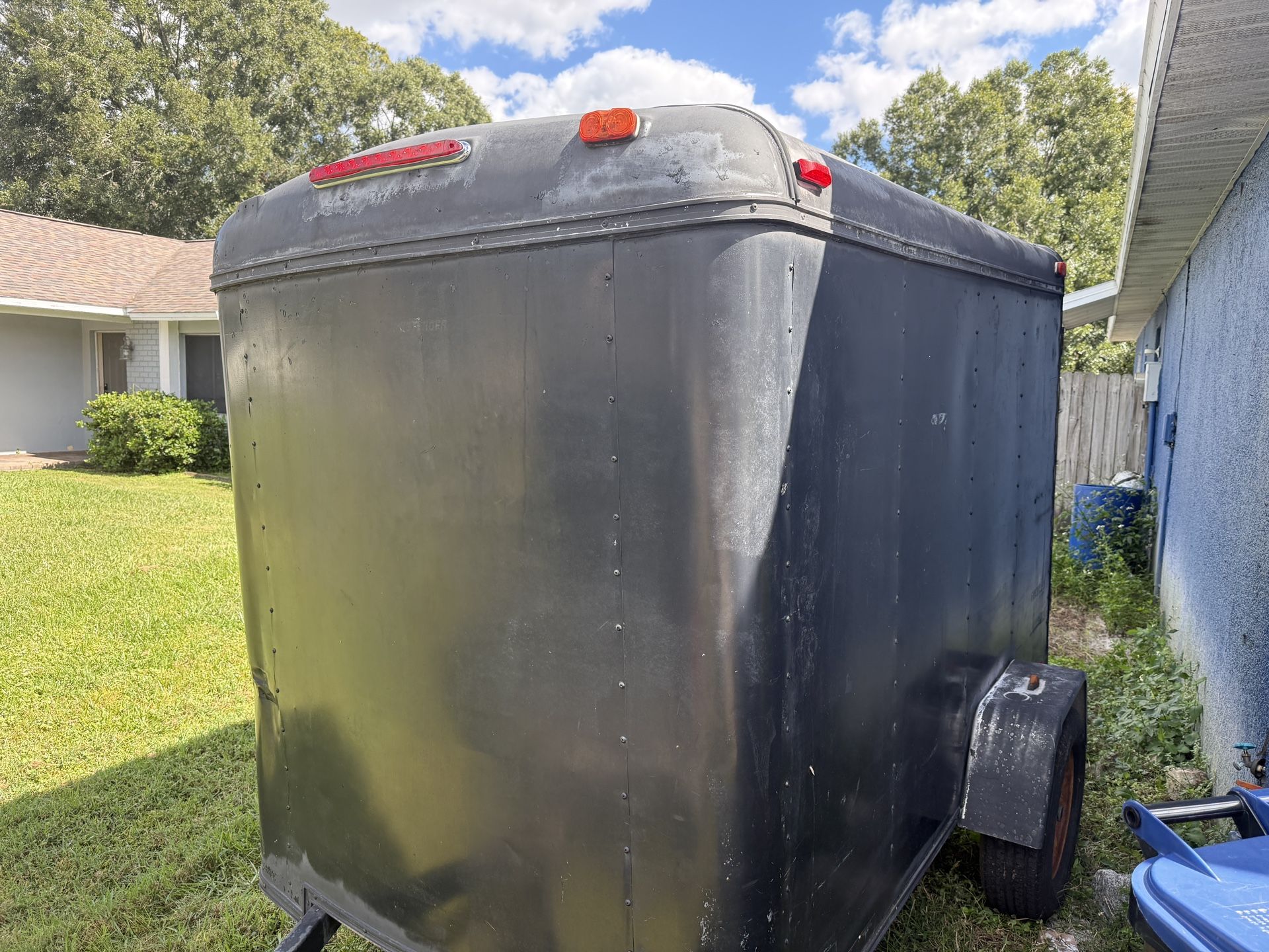 Enclosed Trailer. 5 By 8 Ready To Sell. Spare Tire Included for Sale in ...