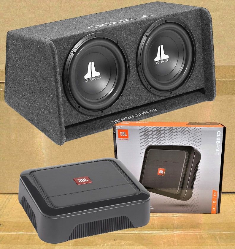 JL Audio Dual 12" W0v3 Ported Subwoofer System JBL 1200 Watts Mono Bass ...