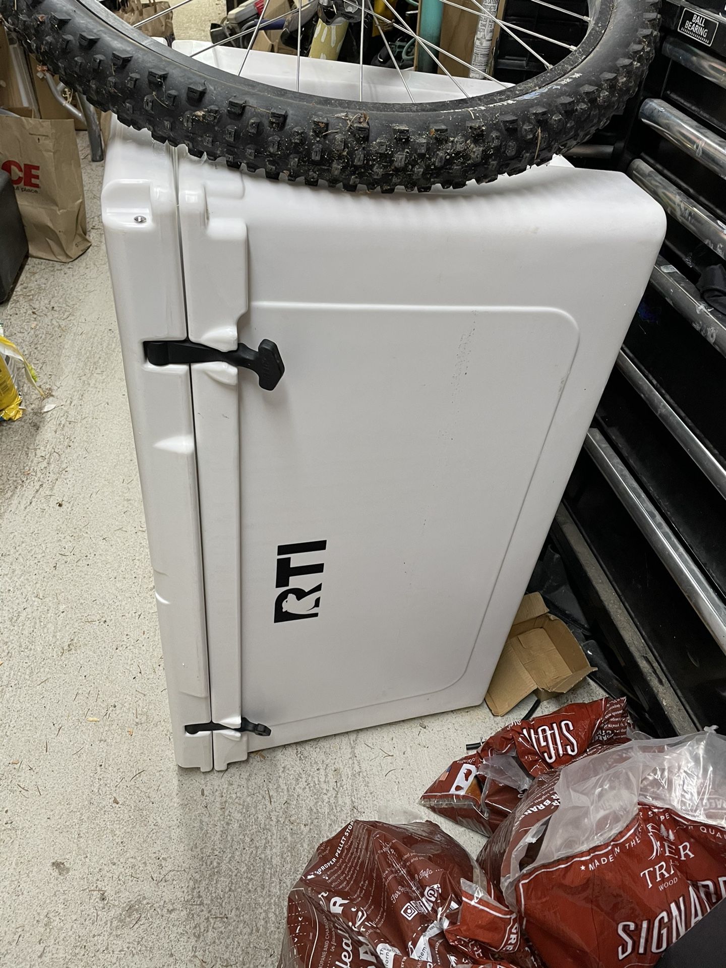 Nearly brand new Rtic 110 cooler with baskets and divider for Sale in ...