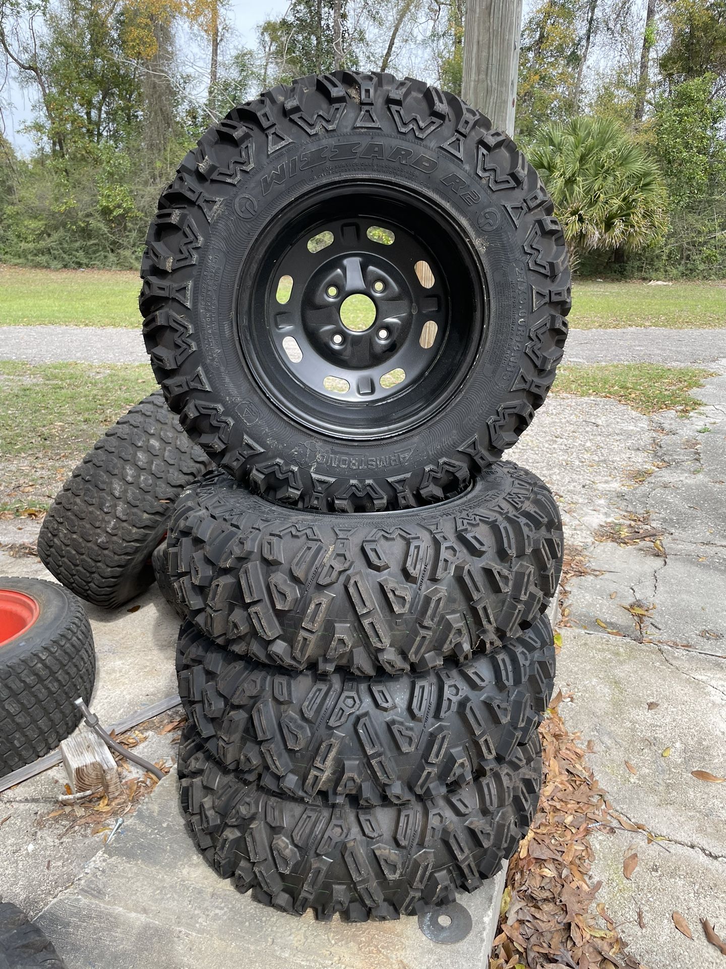 OTR Wizzard R2 27x9 R14 Tires With Wheels Brand New for Sale in ...