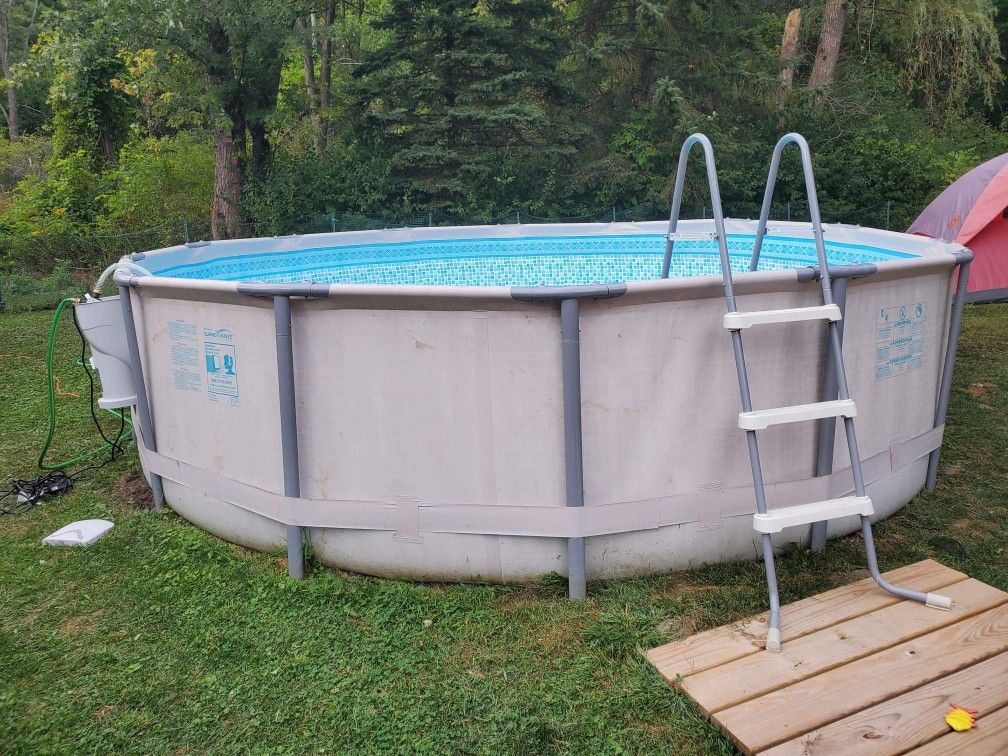 Summer Waves Elite 16' x 48" Premium Frame Above Ground Swimming Pool ...
