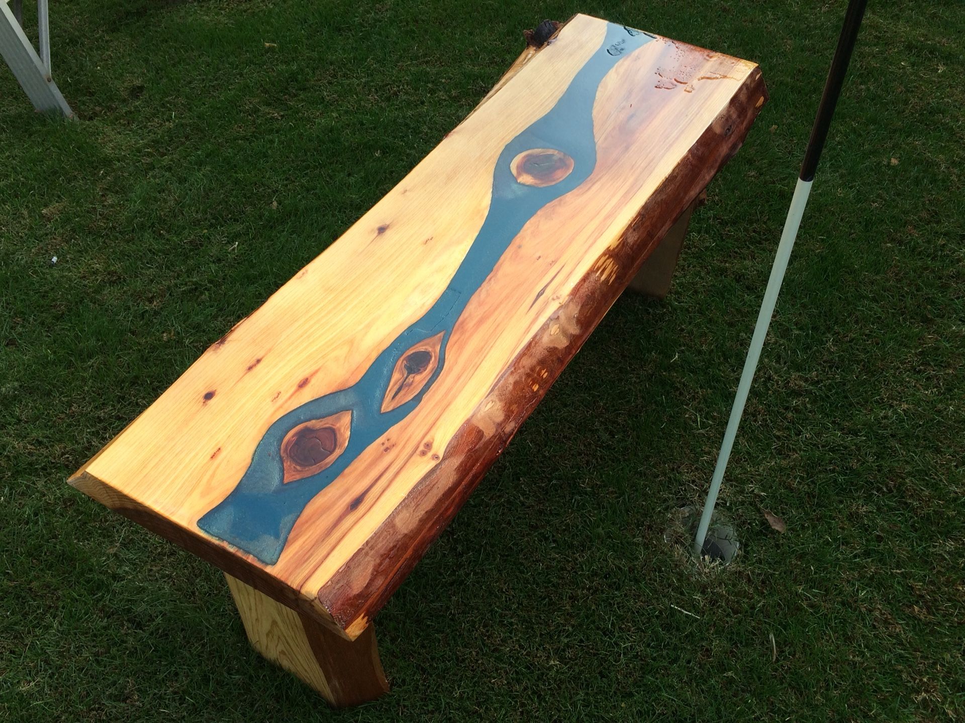 Redwood Epoxy river bench for Sale in Claremont, CA - OfferUp