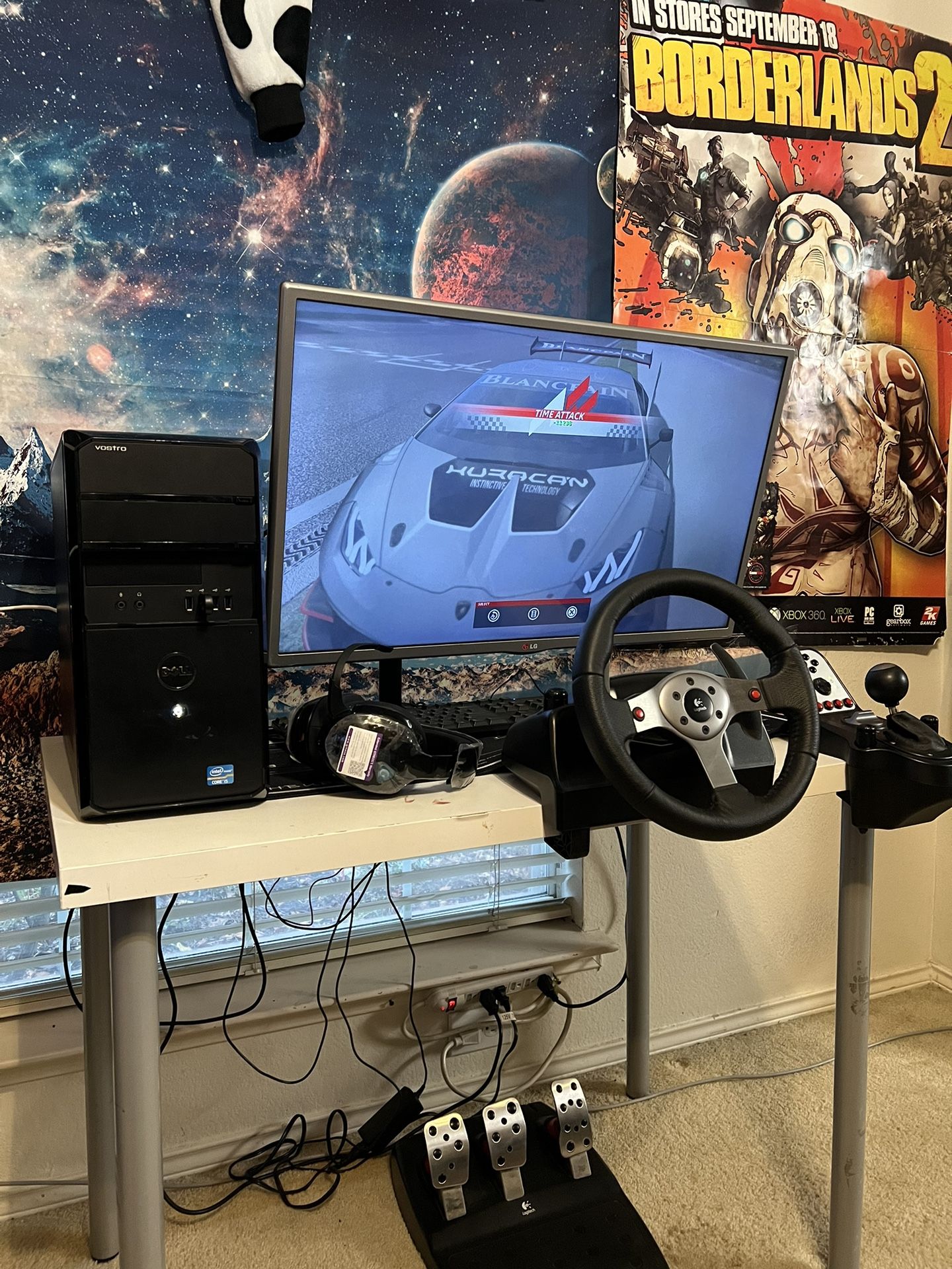 Entire Pc Setup & Racing Wheel for Sale in Carrollton, TX - OfferUp