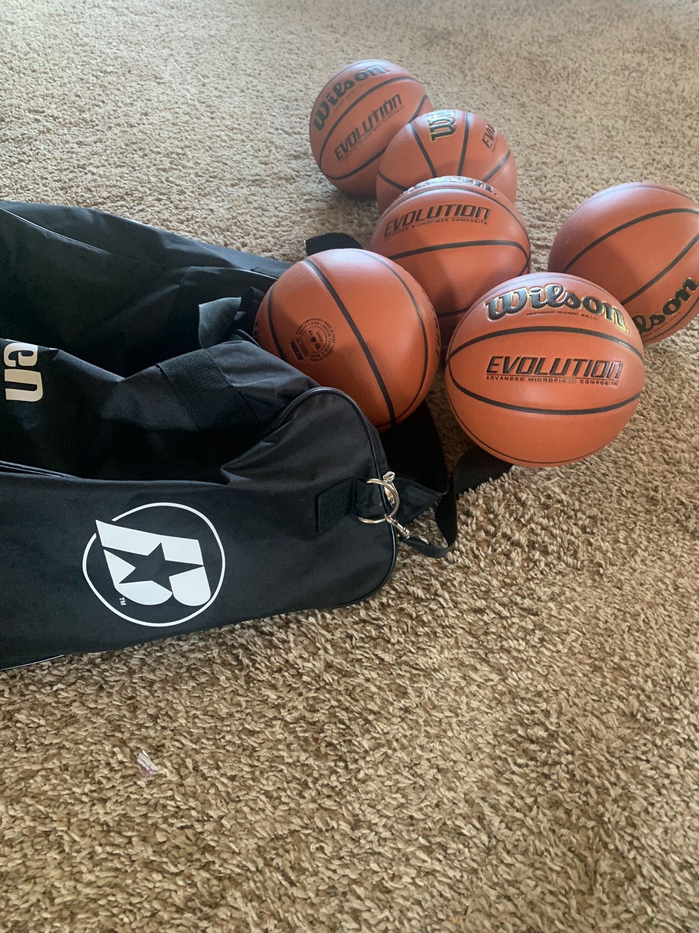 4 Evolution (never Used)Basketballs With Bag. 2 Used Balls for Sale in ...