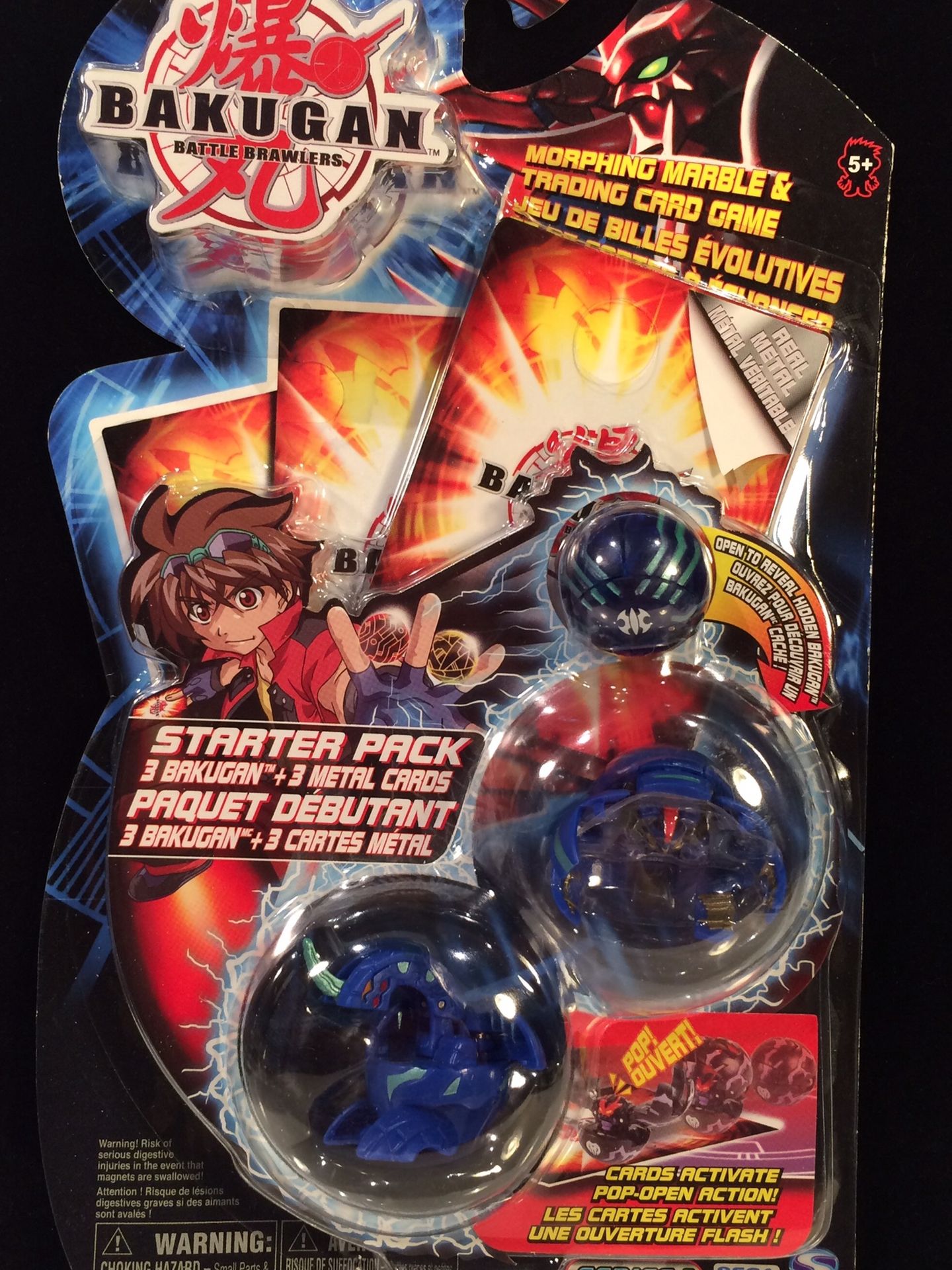Bakugan B1 Starter Pack Blue Aquos Dragonoid • Laserman • Translucent ...