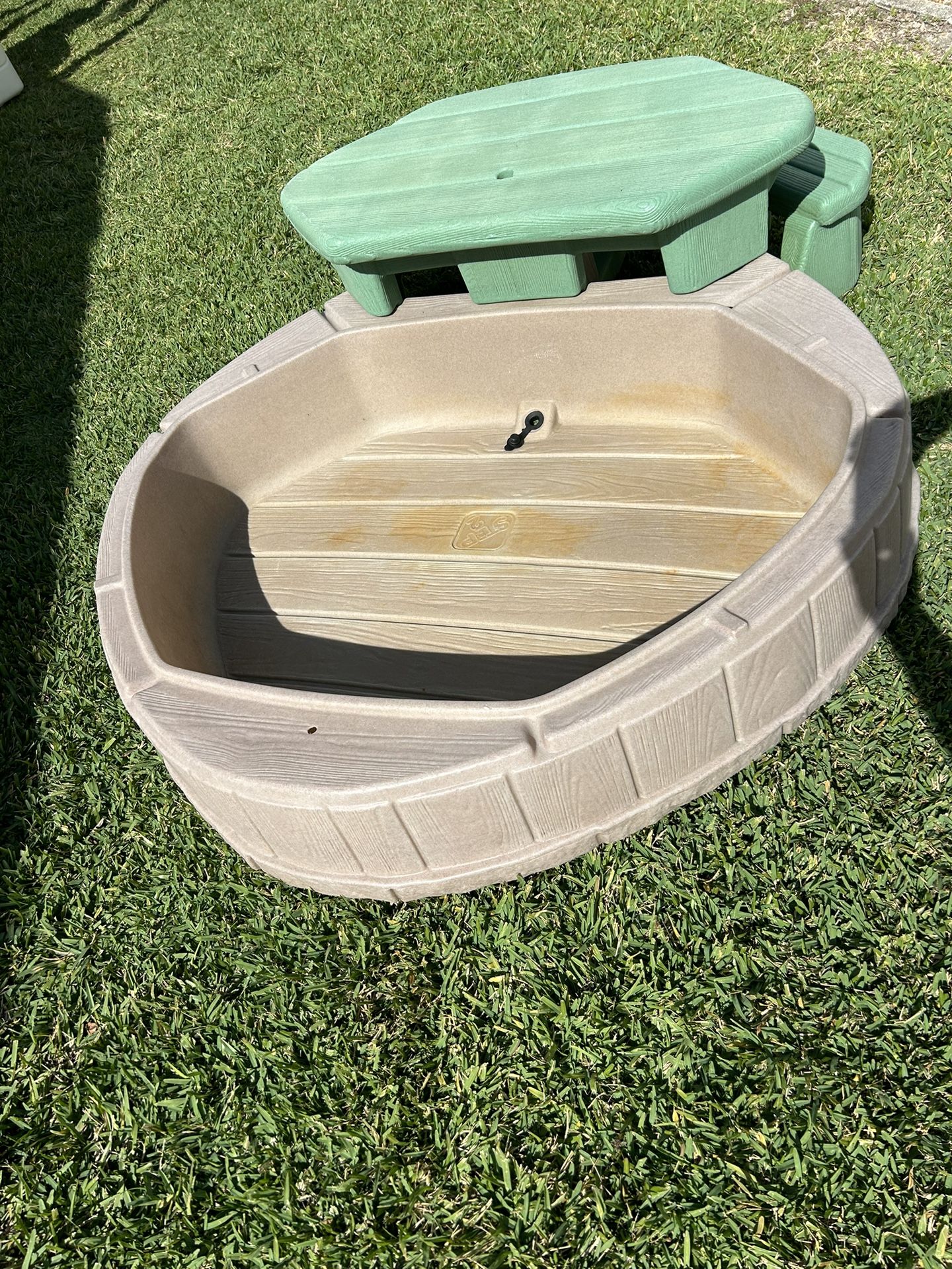 Step2 Kids Covered Sandbox With Attached Table And Bench for Sale in ...